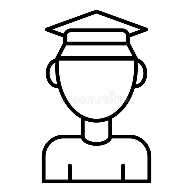 Student Learning Icon, Outline Style Stock Vector - Illustration of ...