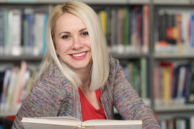 Student Learning in Library Stock Image - Image of desk, happy: 114252459