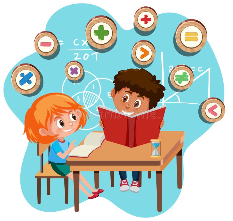 Student Learning Math Isolated Stock Vector - Illustration of object ...