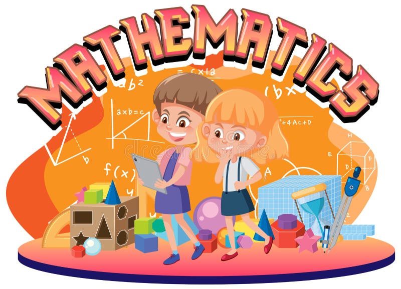 Student Learning Math Using Electronic Device Stock Vector ...