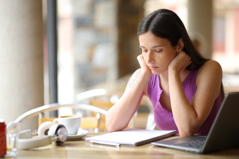 Student Learning Memorizing in a Terrace Stock Photo - Image of exam ...