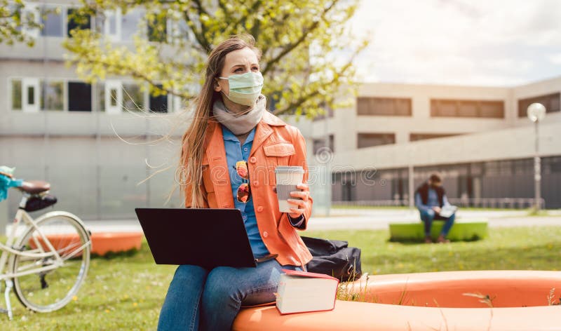 Student Learning on University Campus during Covid-19 Lockdown Stock ...