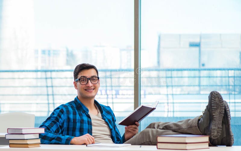 Student during Lecture in University Stock Image - Image of bookshelf ...