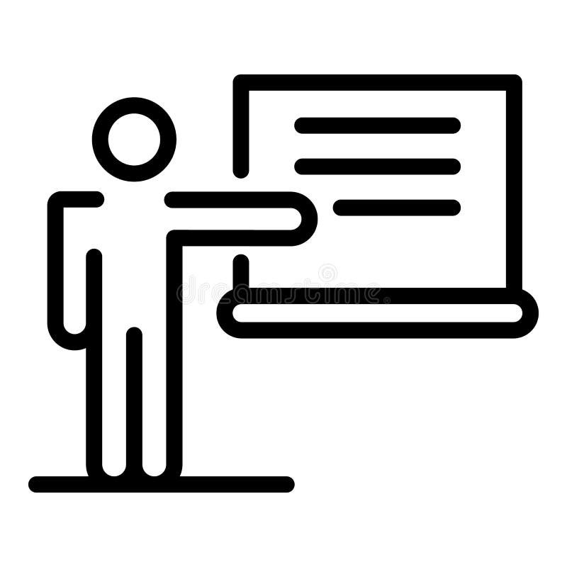 Student Lesson Icon, Outline Style Stock Vector - Illustration of ...