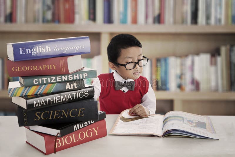 Student with lessons books stock image. Image of knowledge - 26594893