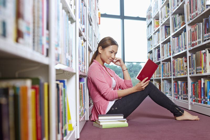 A Student in Library. Conceptual Image Stock Image - Image of education ...