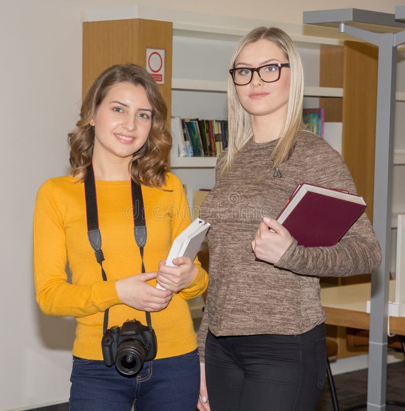 Student in library stock photo. Image of caucasian, exam - 91332590