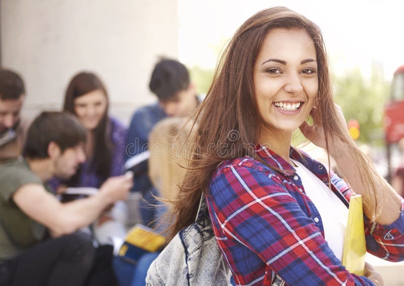 Student life stock photo. Image of books, city, clothing - 58882066