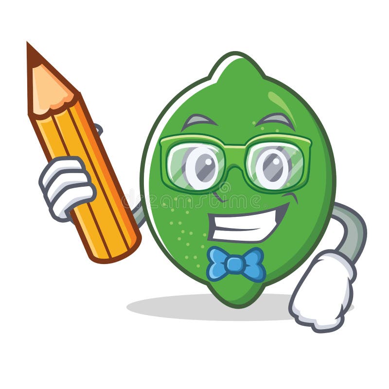 Student Lime Character Cartoon Style Stock Vector - Illustration of ...