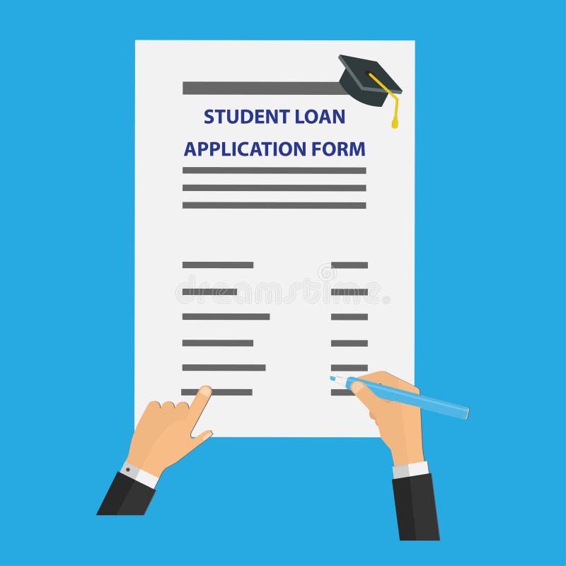 Hand Holding a Pen Ready To Sign the Bottom of a Student Loan ...