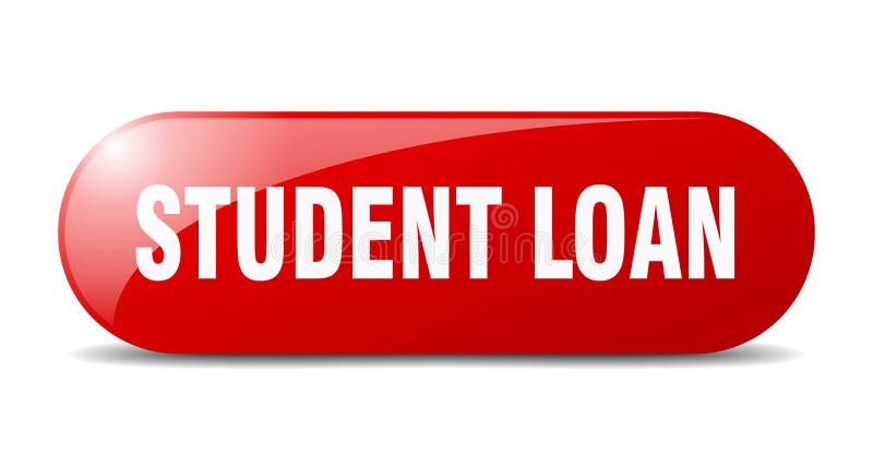 Student Loan Button. Student Loan Square Isolated Push Button Stock ...