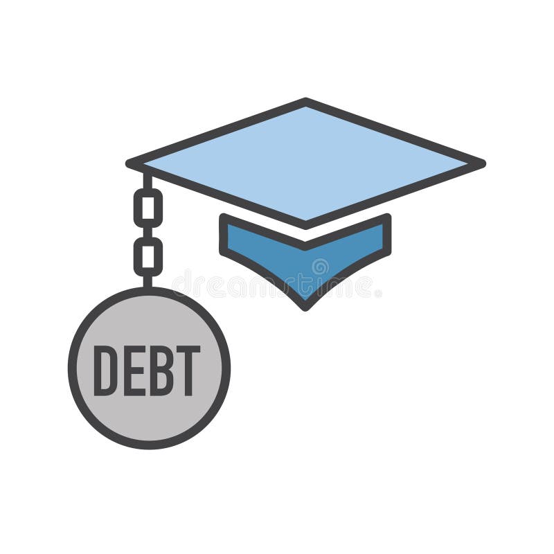 Student Loan Debt Forgiveness Icon - Debt Burden Images Stock ...
