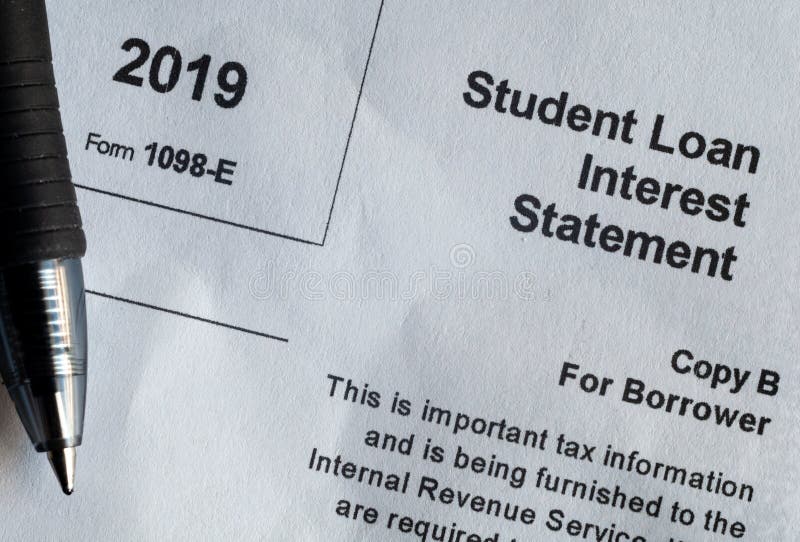 Student Loan Interest Statement Stock Image - Image of individual ...