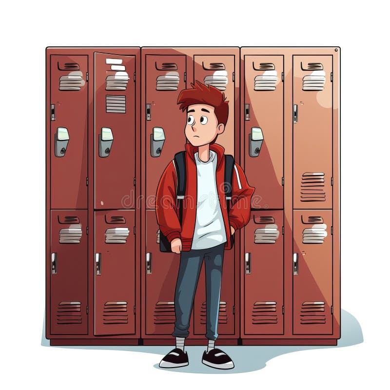 Student Locker, Back To School Cartoon Style High Quality Ai Image ...