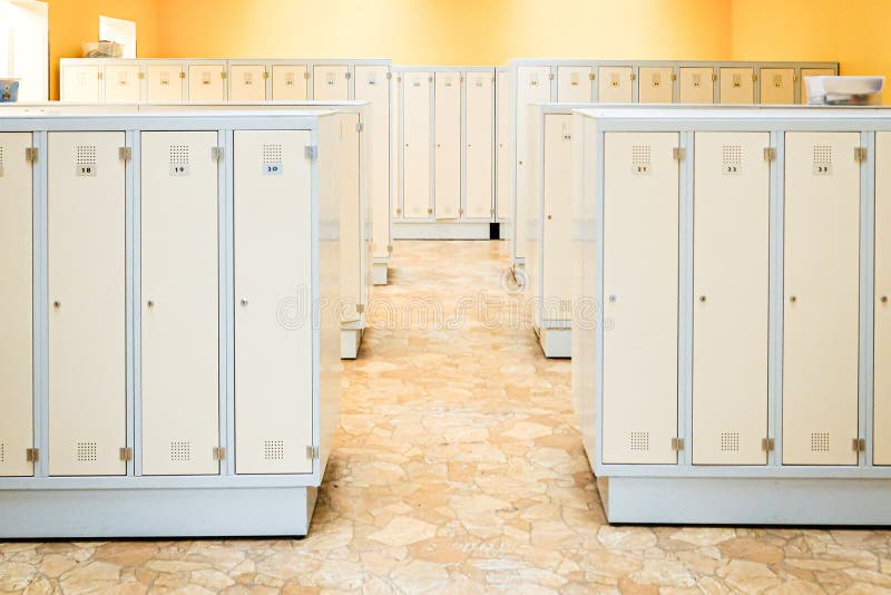 Student Lockers at School. a Row of Lockers at School Stock Photo ...
