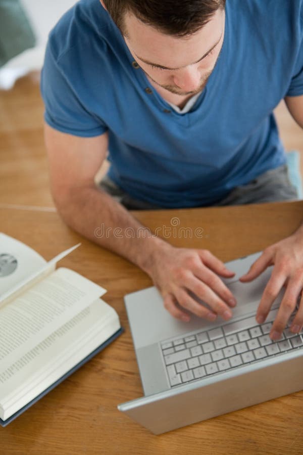 Student Looking for Information on the Internet Stock Image - Image of ...