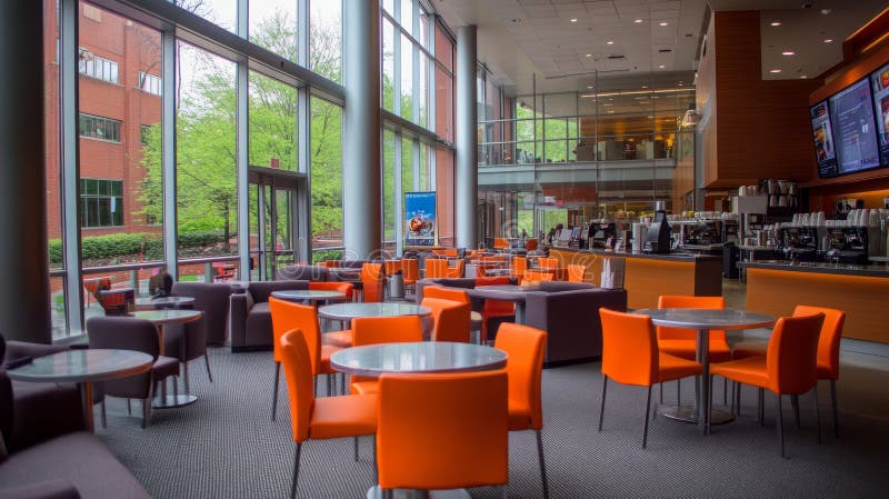 A Student Lounge with Ample Space, Large Windows, and Comfortable ...