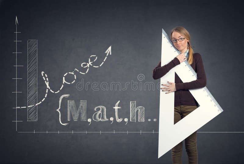 Student loves math stock photo. Image of mathematics - 58422190