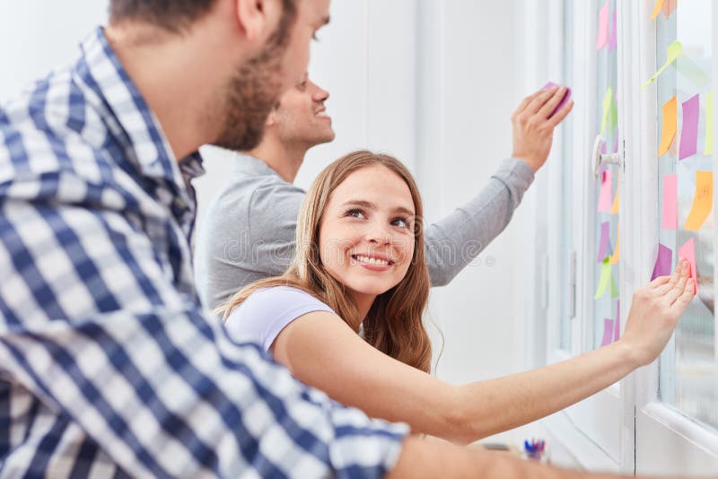 Student Makes Creative Brainstorming Exercise Stock Photo - Image of ...