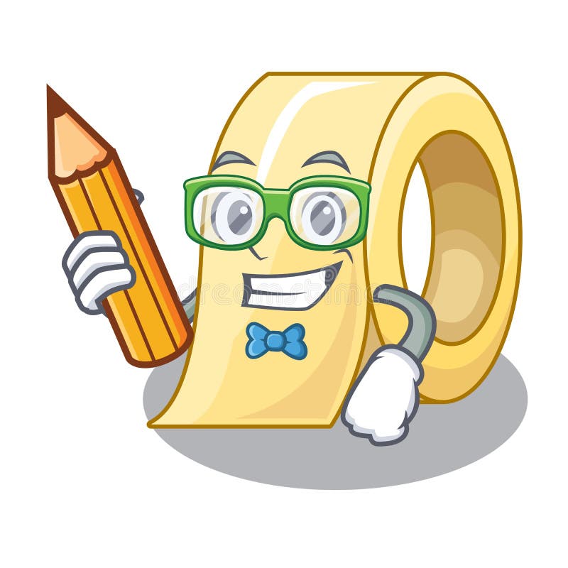 Student Masking Tape Above the Cartoon Table Stock Vector ...