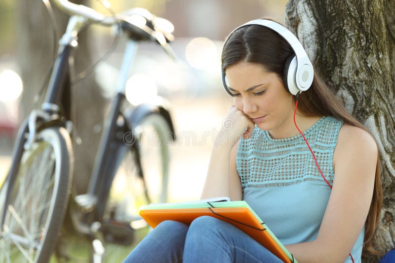 Student Memorizing and Listening Tutorial Stock Image - Image of guide ...