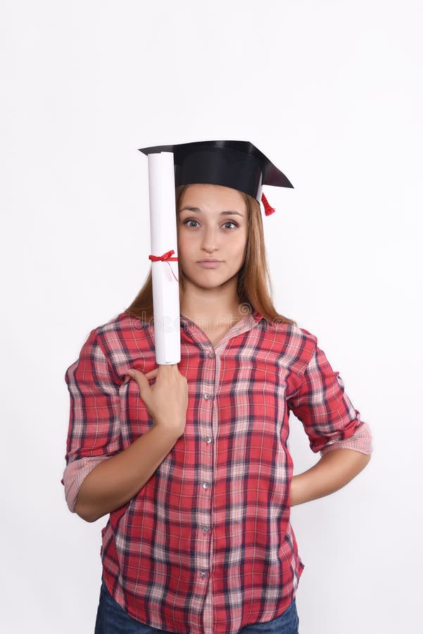 Student Met Diploma En Graduatie GLB Stock Foto - Image of onderwijs ...