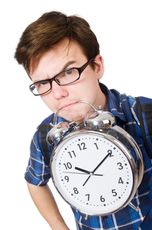 Student Missing His Studying Deadlines Stock Image - Image of casual ...