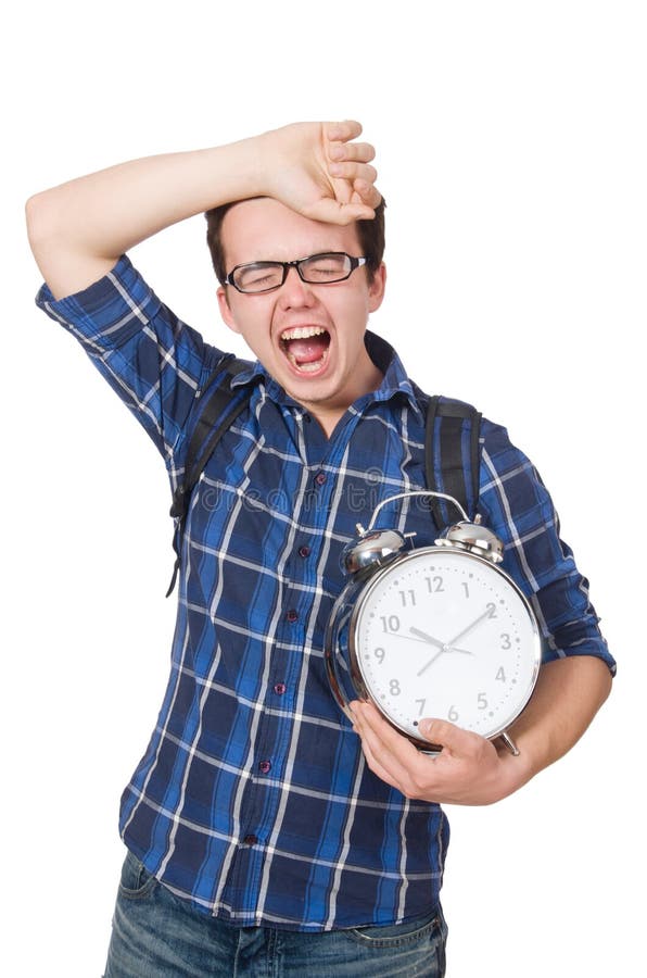 Student Missing His Studying Deadlines Stock Image - Image of caucasian ...