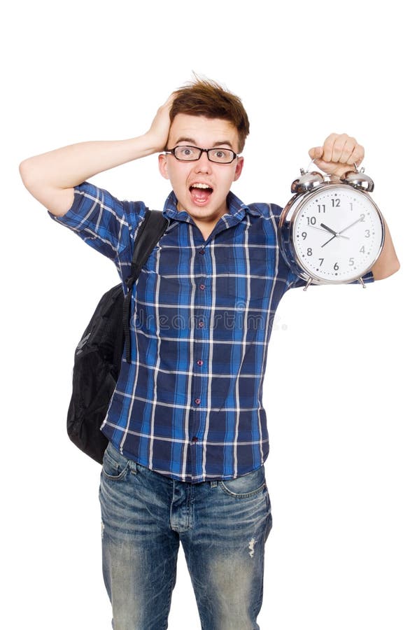 Student Missing His Studying Deadlines Stock Image - Image of overdue ...