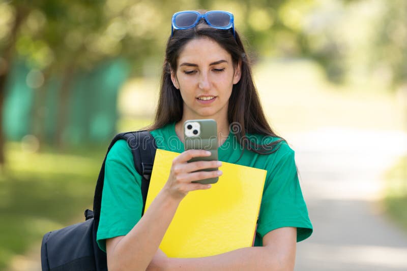 Student with mobile phone stock photo. Image of device - 250045072