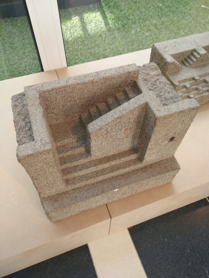 Student Model Clay Made Ancient Architectural Model Stairs Stock Image ...