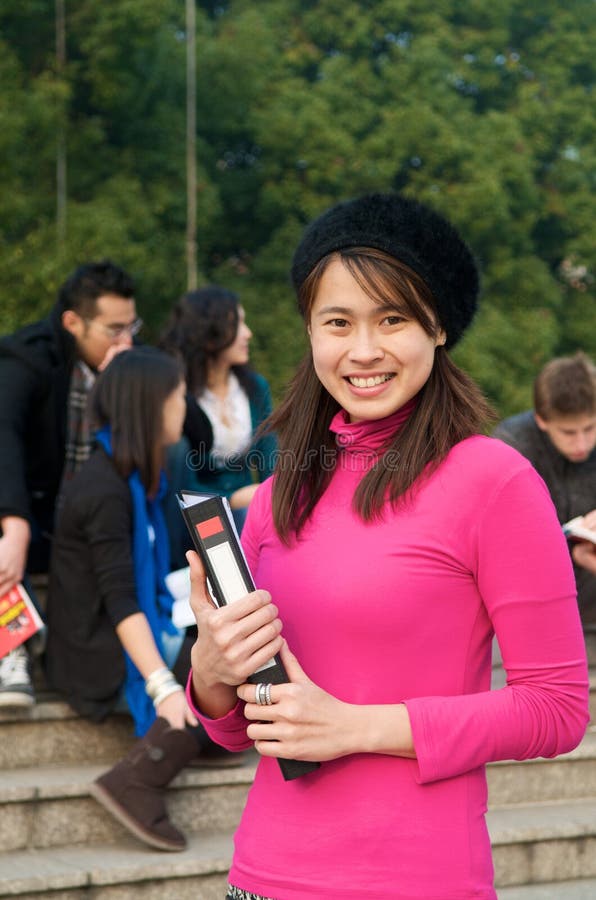 Student with Notebook stock image. Image of portrait - 12180675