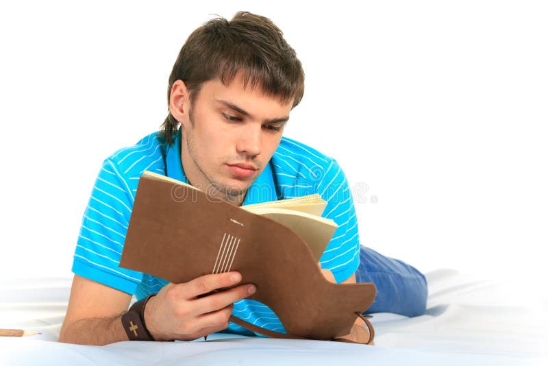 Student and notebook. stock image. Image of studying - 20571275