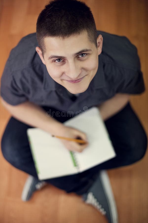 Student with notebook stock photo. Image of beauty, adult - 29222012
