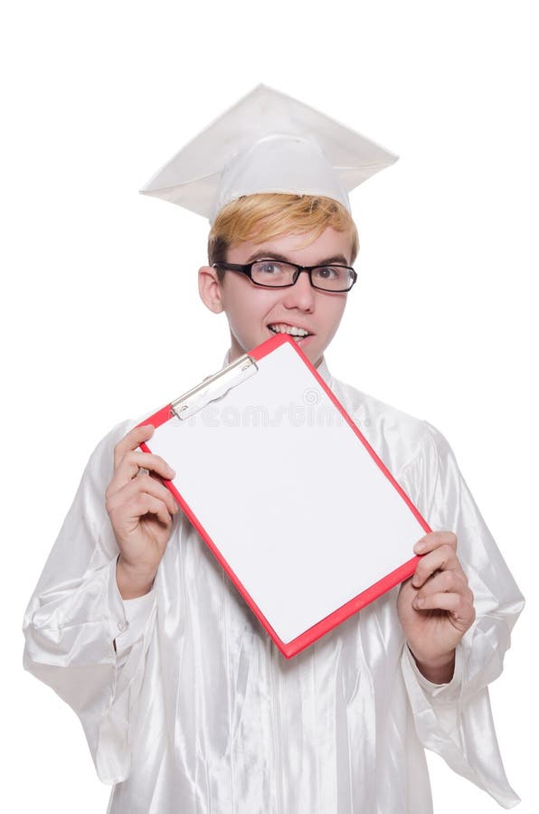 Student with Notebook Isolated Stock Image - Image of notebook ...