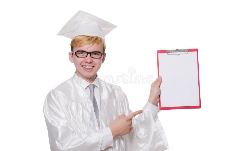 Student with Notebook Isolated Stock Photo - Image of highschool, page ...