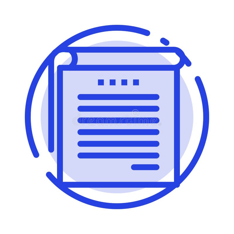 Student, Notes, Books, Student Notes Blue Dotted Line Line Icon Stock ...