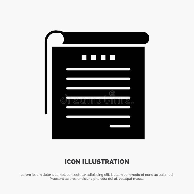 Student, Notes, Books, Student Notes Solid Black Glyph Icon Stock ...
