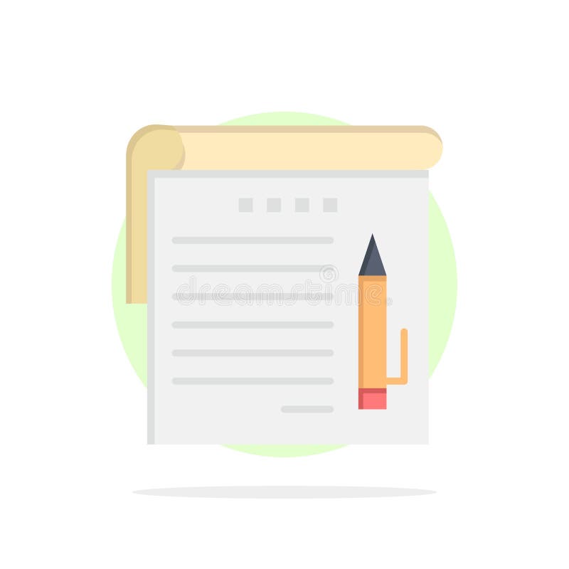 Student, Notes, Note, Education Abstract Circle Background Flat Color ...