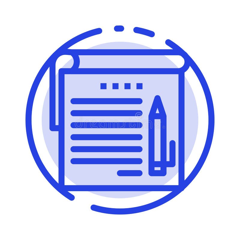 Student, Notes, Note, Education Blue Dotted Line Line Icon Stock Vector ...
