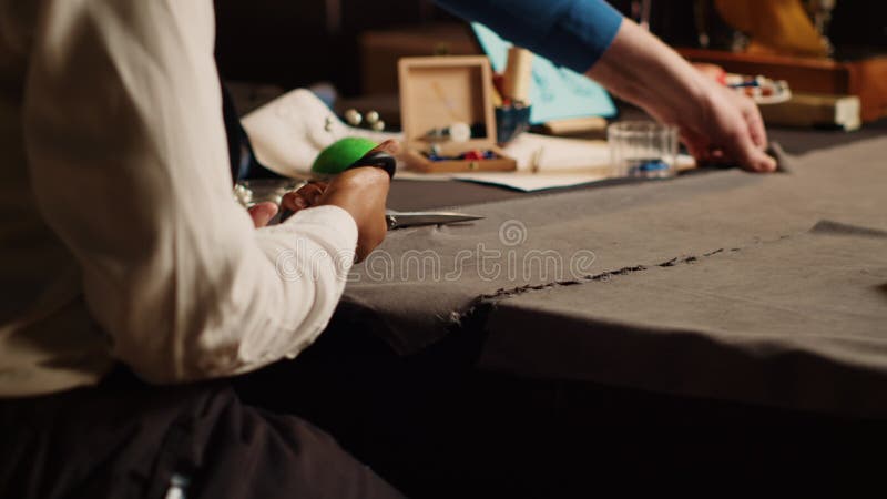 Beginner Designing Model with Fabric Stock Video - Video of skills ...