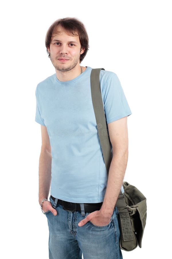 Student one stock image. Image of pretty, carrying, white - 7355399