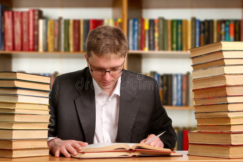 Student with open book stock photo. Image of campus, book - 41919952