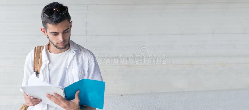Student with open book stock image. Image of education - 242568769