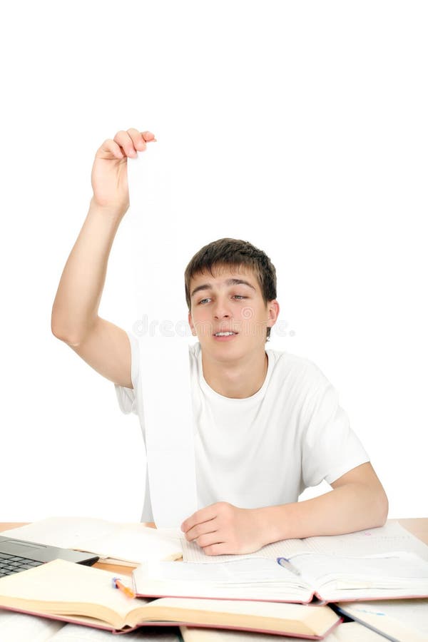 Student with Paper Strip stock photo. Image of happy - 28251398