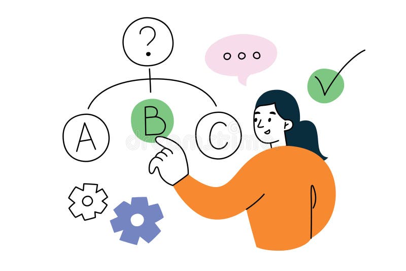 Student Passing Test, Choosing Right Answer, Girl during Final Exam ...