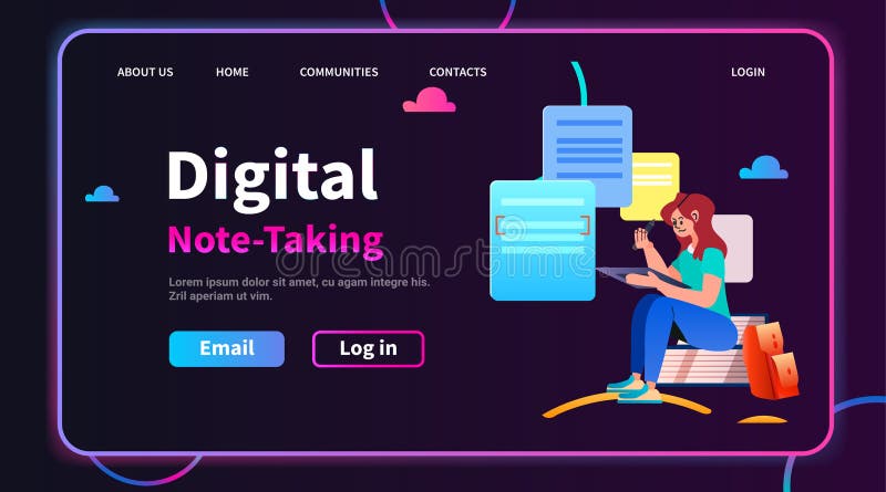 Student with Pencil Taking Digital Notes on Tablet Pc Online Education ...