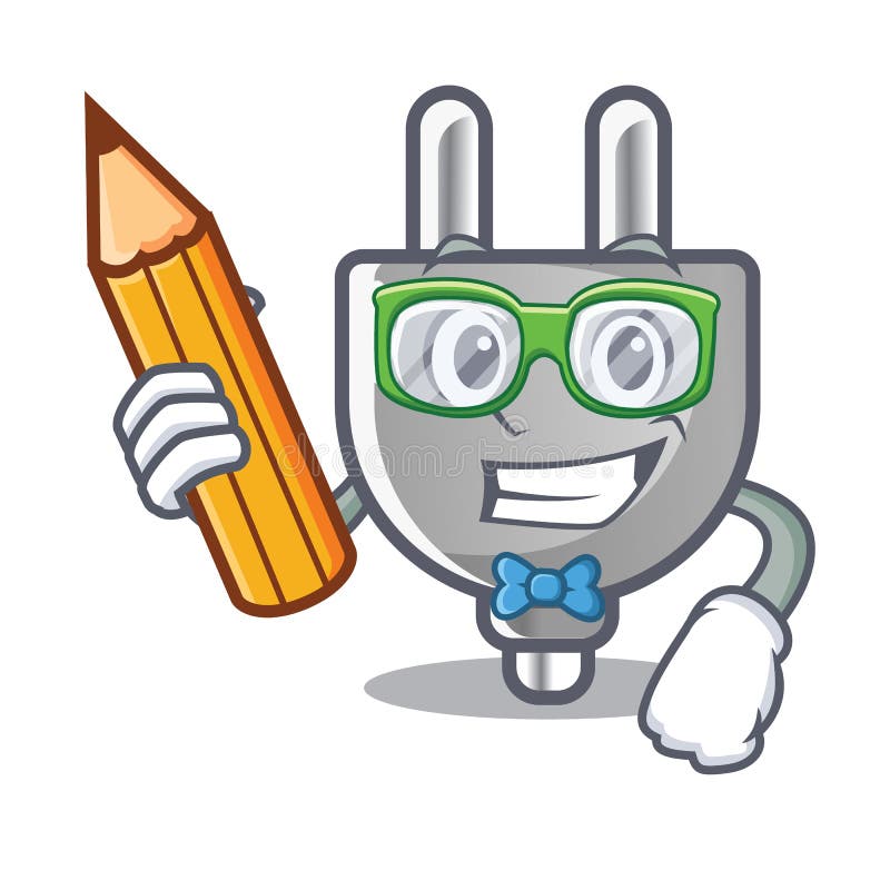 Student Power Strip Attaches the Cartoon Table Stock Vector ...