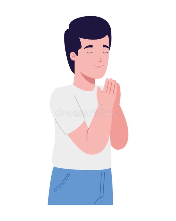 Student Praying Hands stock vector. Illustration of forgiveness - 367698099