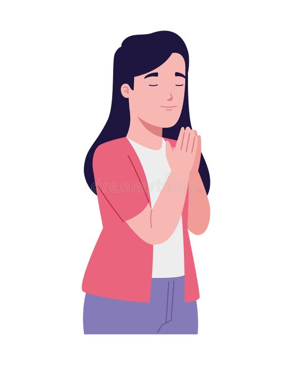 Student Praying Thoughtful stock vector. Illustration of religion ...